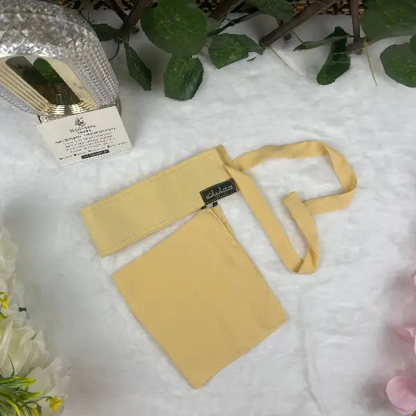 Light Yellow Saudi Niqab (HB-33) | Soft Double Georgette Modest Niqab ...